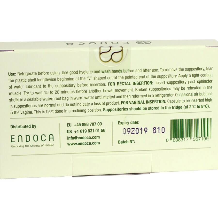 1937 Hemp Store - Endoca | Hemp Extract Suppositories (10-Pack 500mg)